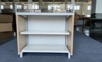 China Gondola Pegboard Display Rack with Acrylic Top &  Shelves for Retail & Storage for sale