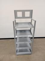 China At-0260 Custom Display Rack Metal Five Tier Display Fixture Store Usage Rack Supermarket, Home Kitchen, Silver for sale