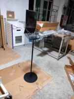 China AT-302 Floor Stand Advertising Display Holder with Wire Basket for sale