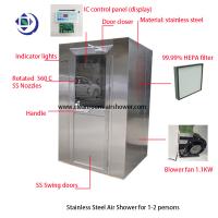 China One Person SS304 Air Shower Room With Manual Swing Doors / 3 Way Blow Jet Type for sale