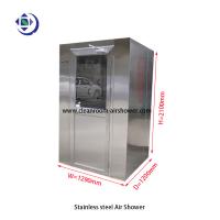 China One Person SS304 Air Shower Room With Manual Swing Doors / 3 Way Blow Jet Type for sale