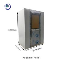 China Single Leaf Swing Doors Clean Room Air Shower For One Person 2 Side Blowing for sale