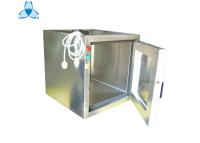 China UV Lamp Air Shower Pass Box With Manual Interlocking Doors , Support Brackets for sale