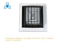 China White Powder Coated Ceiling Air Diffuser With 27.5mm Width Border , 50mm Height for sale