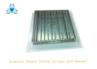 China 4 Way Ceiling Air Diffuser With Damper , Powder Coated Surface Finish for sale