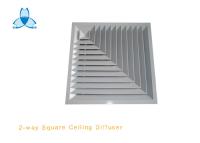 China 2 Way RAL9016 Square Air Diffuser Aluminum Alloy Material For HVAC System for sale