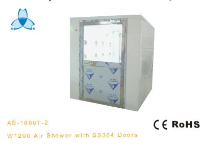 China Industrial 4 Person Air Shower System Single Leaf Large Door , 22-25m/s Wind Speed for sale
