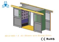 China Cargo CleanRoom Air Shower With Width 1600mm Automatic Double - Leaf Sliding Doors for sale