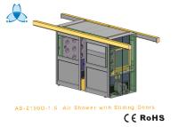 China Cargo CleanRoom Air Shower With Width 1600mm Automatic Double - Leaf Sliding Doors for sale