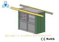 China Cargo CleanRoom Air Shower With Width 1600mm Automatic Double - Leaf Sliding Doors for sale