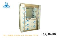 China Automatic Blowing Stainless Steel Air Shower , Air Jet Shower 1150mm Door Width for sale