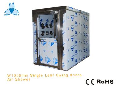 China Large Single Leaf Swing Doors Stainless Steel Air Shower Room With Three Blowing for sale