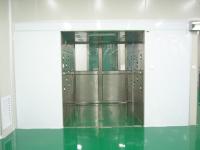 China Hidden Auto Cargo Tunnel Type Air Shower Clean Room With Double Leaf Sliding Doors for sale