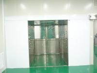 China Hidden Auto Cargo Tunnel Type Air Shower Clean Room With Double Leaf Sliding Doors for sale
