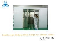 China White Stainless Steel Air Shower With Electric Interlocked Locks , 22-25m/s Wind Speed for sale