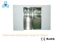 China White Stainless Steel Air Shower With Electric Interlocked Locks , 22-25m/s Wind Speed for sale