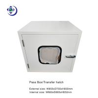 China Powder Coated Steel Cleanroom Pass Box Transfer Hatch In Size W650xD650xH660mm for sale