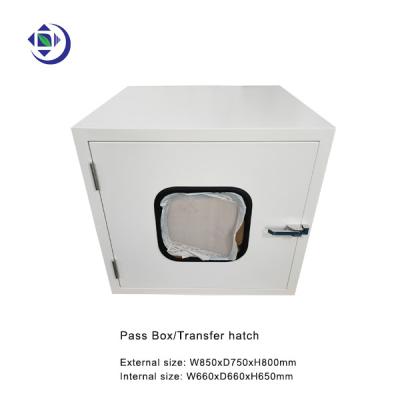 China Powder Coated Steel Cleanroom Pass Box Transfer Hatch In Size W650xD650xH660mm for sale
