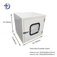 China Powder Coated Steel Pass Box For Passing Goods To Clean Room 600x600x600mm for sale