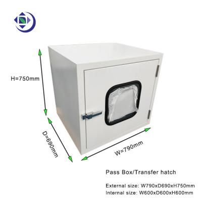 China Powder Coated Steel Pass Box For Passing Goods To Clean Room 600x600x600mm for sale
