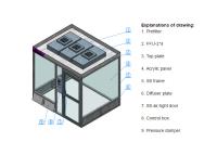 China Acrylic Hardwall Modular Clean Room / Clean Booth With AIr Shower And Pass Box for sale