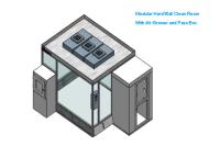 China Acrylic Hardwall Modular Clean Room / Clean Booth With AIr Shower And Pass Box for sale