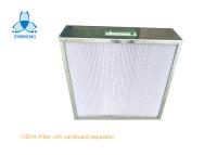 China Metal Frame HEPA Filter With Paper Separator For Clean Room Air Shower , Air Handling Unit for sale