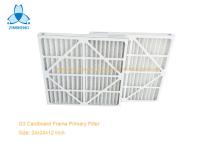 China Pleated AC Furnace Pre Air Filter For Air Return To Dust Removal 90% 5 Um Particles , Paper Frame for sale