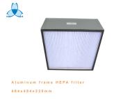 China Aluminum Frame Deep Pleat HEPA Air Filter For Clean Room , Efficiency 99.99% for sale