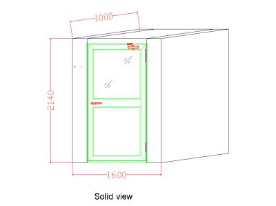 China Personal Stainless Steel Air Shower Big Single Leaf Swing Doors for electronic factory for sale