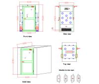 China Personal Stainless Steel Air Shower Big Single Leaf Swing Doors for electronic factory for sale