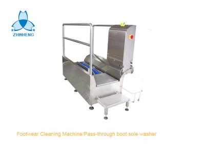 China T 2.0 Mm Stainless Steel 304 Footwear Cleaning Machine / Pass Through Boot Sole Washer for sale