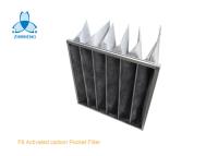 China F8 Activated Carbon And Synthetic Fiber Media Pocket Air Filter Aluminum Frame V Rigid Type for sale