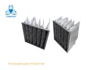 China F8 Activated Carbon And Synthetic Fiber Media Pocket Air Filter Aluminum Frame V Rigid Type for sale