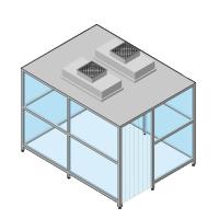 China Adjustable Thickness 40-70mm Modular Clean Room 220v Power Included for sale