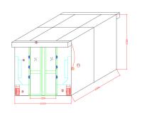 China Auto Sliding Doors Stainless Steel Air Shower For Goods With Width 635mm Cabinet for sale