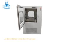 China Electric Interlocked Air Shower Pass Box Transfer Windows With SS304 Roller Conveyor for sale