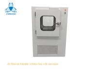 China Electric Interlocked Air Shower Pass Box Transfer Windows With SS304 Roller Conveyor for sale