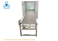 China Cleanroom Steel Air Shower Pass Box And Automatic Roller Conveyor for sale