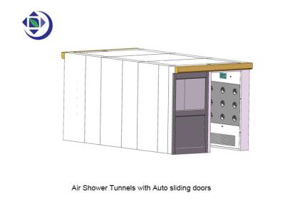 China 500 Persons Cleanroom Air Shower Tunnel With Auto Sliding Doors for sale