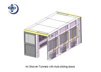 China 500 Persons Cleanroom Air Shower Tunnel With Auto Sliding Doors for sale