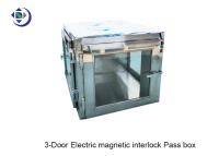 China L Type Doors Electric Interlock 304 Stainless Steel Pass Box For Cleanroom for sale