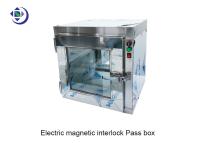 China L Type Doors Electric Interlock 304 Stainless Steel Pass Box For Cleanroom for sale