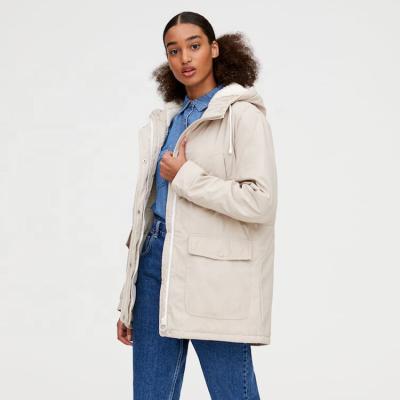 China New Design Ladies long Parka Jacket With Hood Women's Jacket for sale