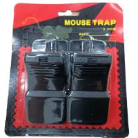China Carton Size 41*37*24cm Product Size 11*5*4cm Home Indoor Black Plastic Mouse Traps for sale