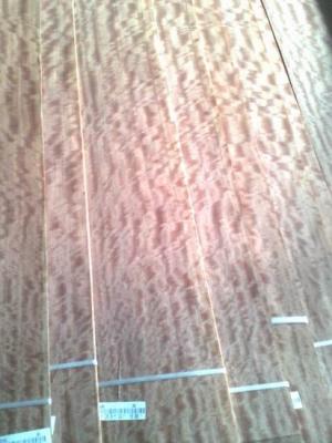 China Natural Figured Makore Wood Veneer Sheet for Projects for sale