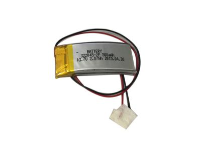 China Curved Wearable Rechargeable Battery 322045 500mAh Long Cycle Life Ultra Safe for sale