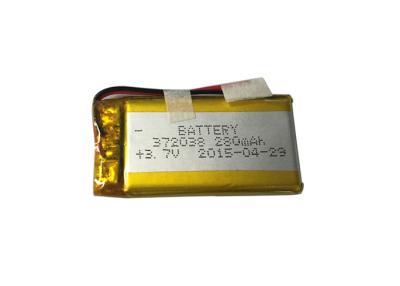 China Small Size Rechargeable Lithium Polymer Battery 3.7V PAC372038 280mAh for sale