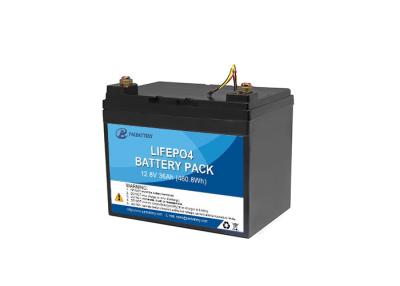 China 100% DOD LiFePO4 SLA Replacement Battery 12.8V 36Ah BMS Protection With Plastic Case for sale