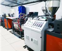 China 3 Extruder Transparent PVC Profile Extrusion Line Shelf Talker Extrusion Machine for sale